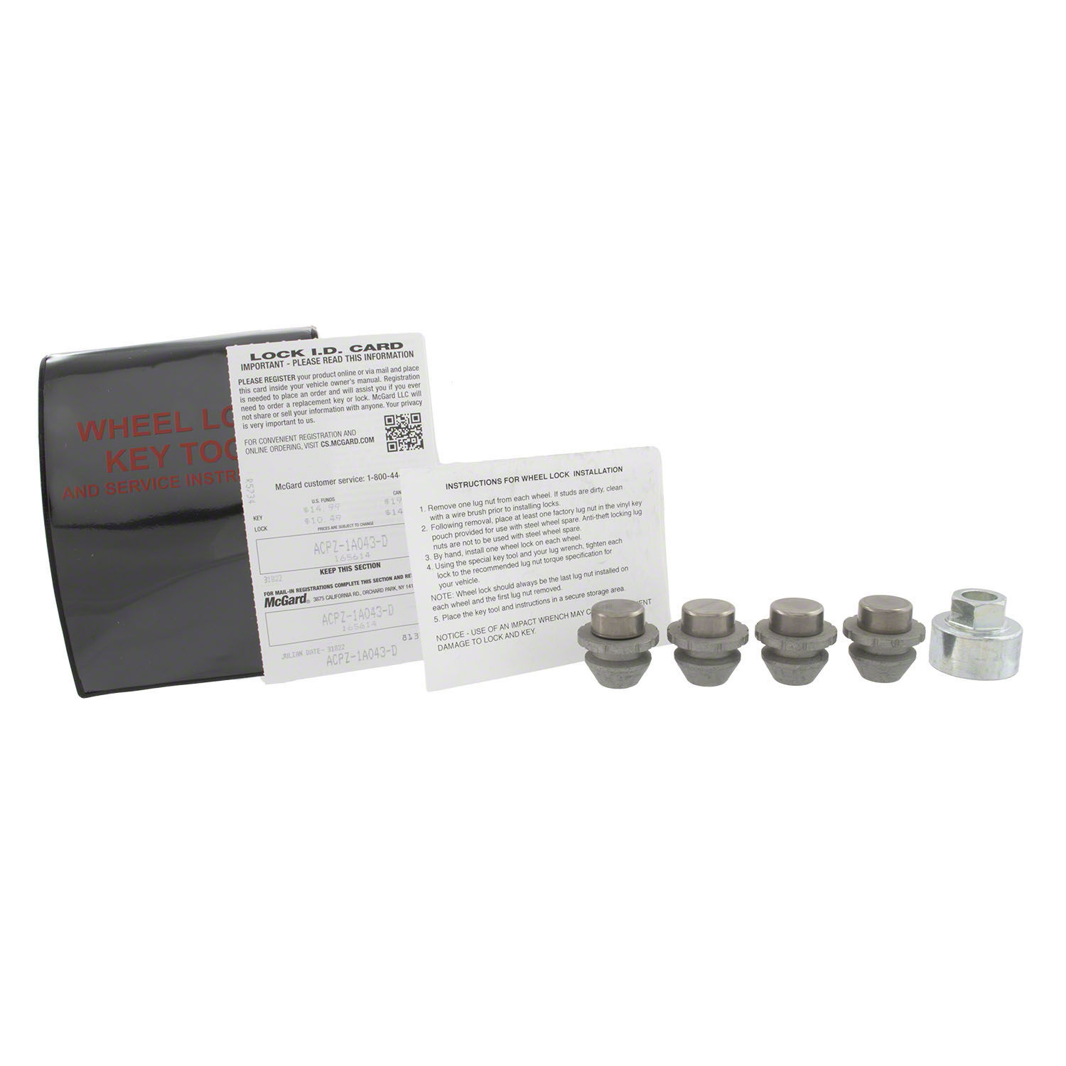 Genuine Ford Alloy Wheel Locking Kit for Mustang & Transit